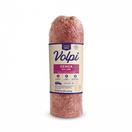 Genoa Salame (5 lbs) | Garlic & Black Pepper | Volpi Foods