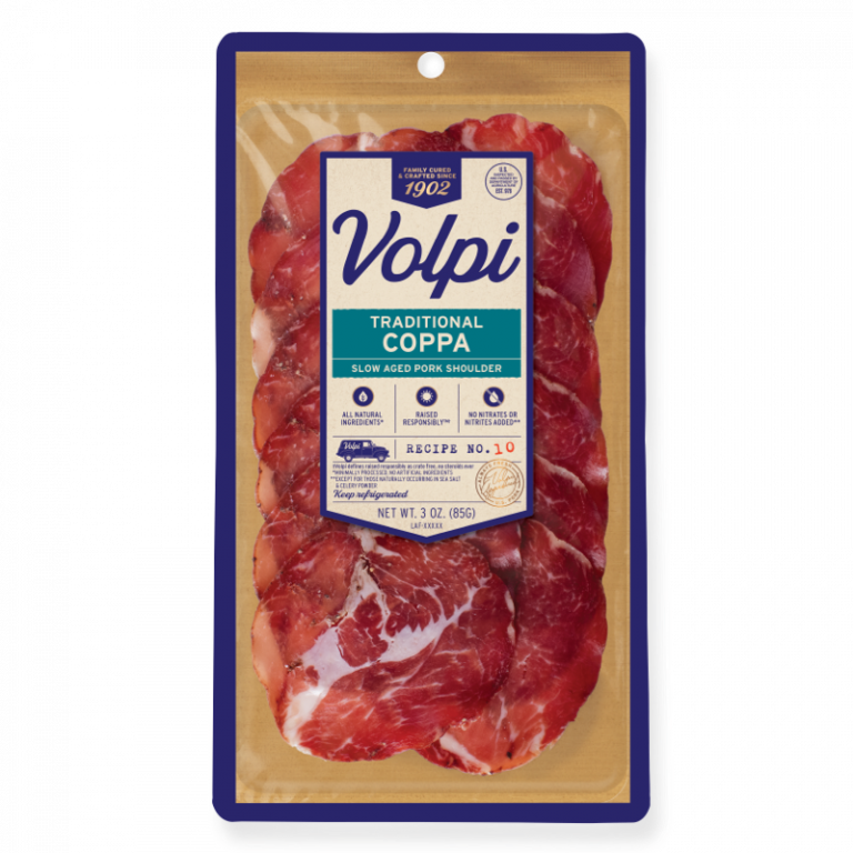Traditional Coppa 3 oz. | Slow Aged Pork Shoulder | Volpi Foods