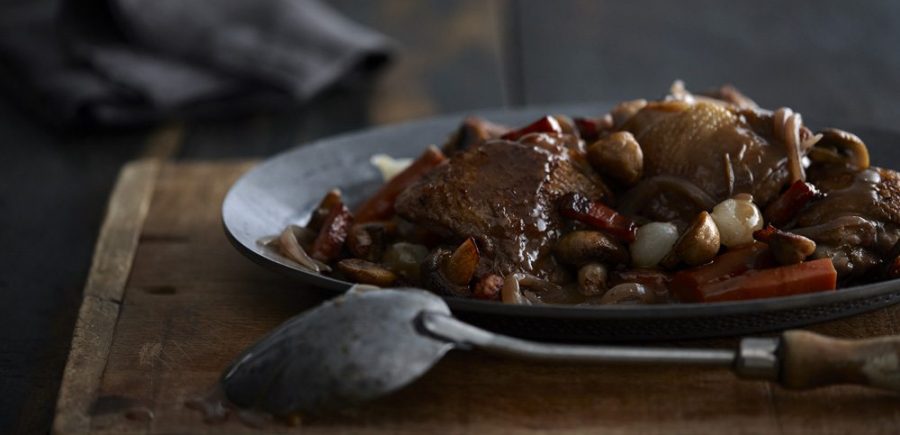 Braised Chicken With Red Wine Recipe | Volpi Foods | St. Louis, MO