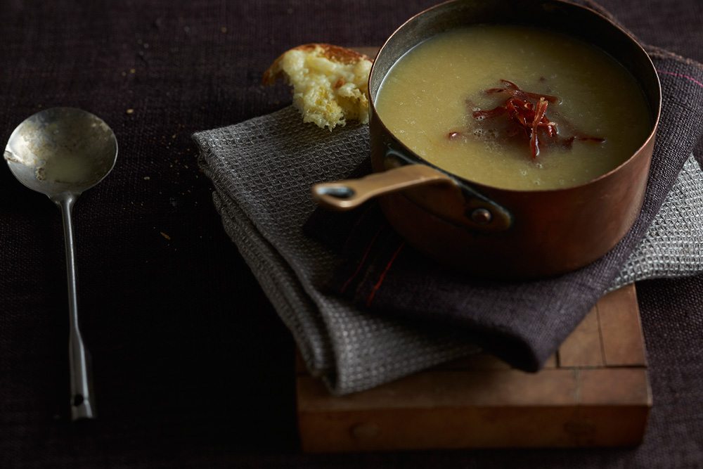 Leek and Potato Soup with Frizzled Coppa | Volpi Foods