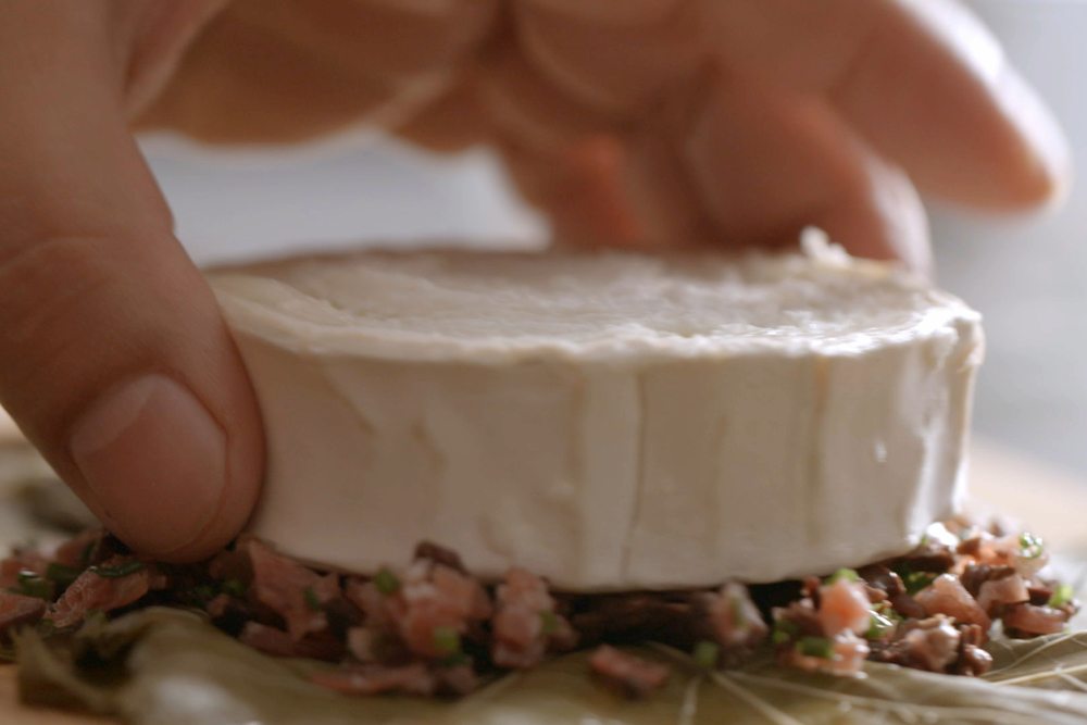 Baked Goat Cheese Wrapped in Grape Leaves Recipe | Volpi Foods