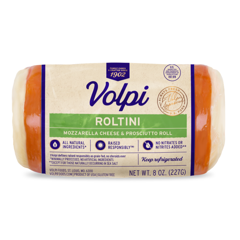 Roltini with Mozzarella & Prosciutto 8 oz. – Volpi Foods